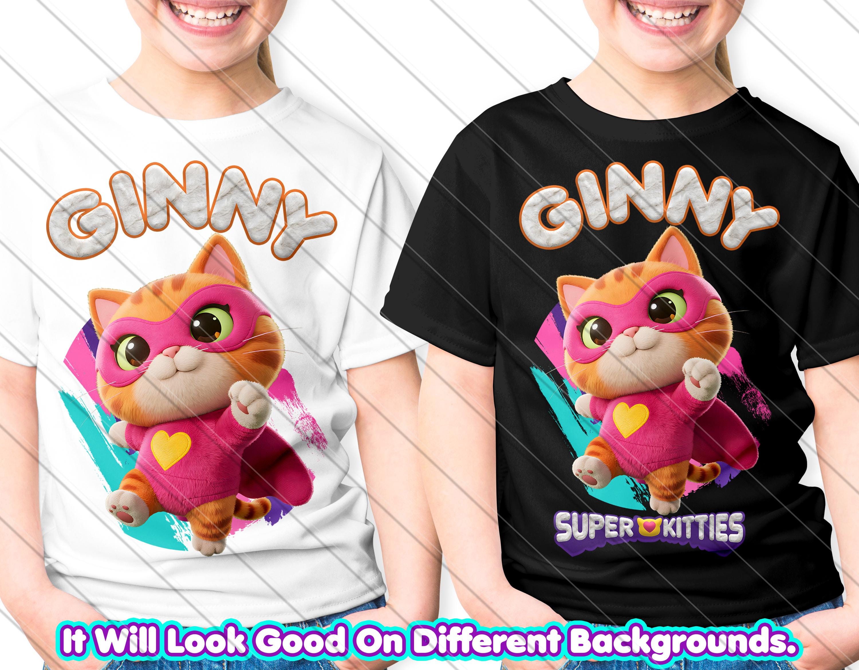 Super Kitties Ginny PNG Bundle - 6 Cute Digital Clipart Images - Cat ...
