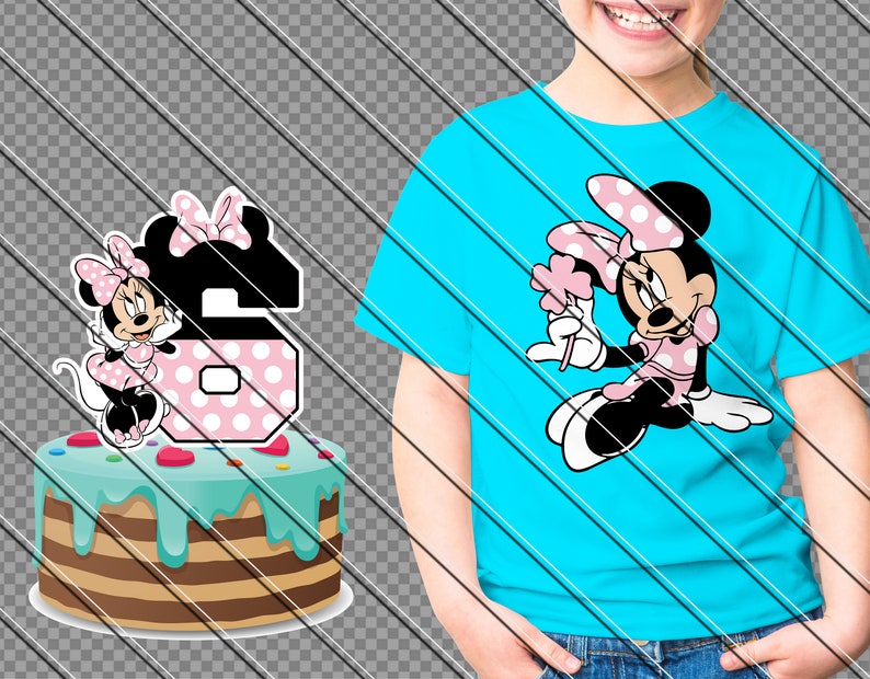 Minnie Mouse 6th Birthday SVG PNG Clipart (digital Download) - Etsy