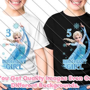Elsa Birthday Girl PNG Bundle: Frozen Party Design (instant Download ...