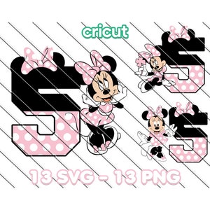 Minnie Mouse 5th Birthday, Minnie Mouse Svg, Minnie Mouse Svg for ...