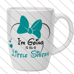 Minnie Mouse Little Sister SVG PNG: Birthday Design (digital Download ...