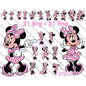 Minnie Mouse Svg, Minnie Mouse Svg for Cricut, Minnie Mouse Png, Pink ...