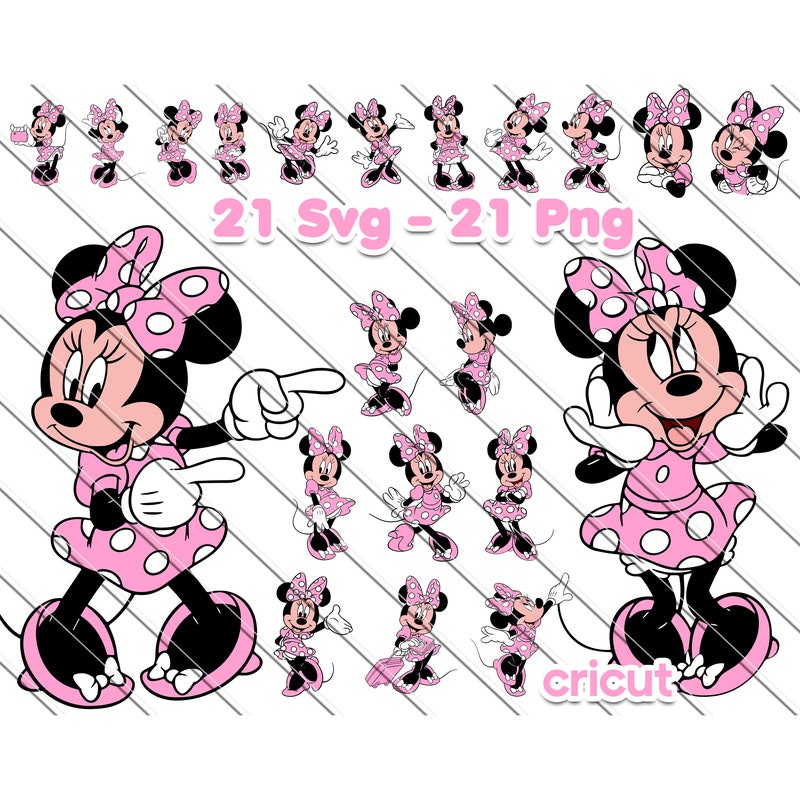 Pink Minnie Mouse Png - Etsy