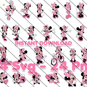 Pink Minnie Mouse Svg, Minnie Mouse for Cricut, Minnie Mouse Png,svg - Etsy