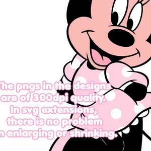 Minnie Mouse Numbers SVG PNG: Pink Birthday Clipart (digital Download ...