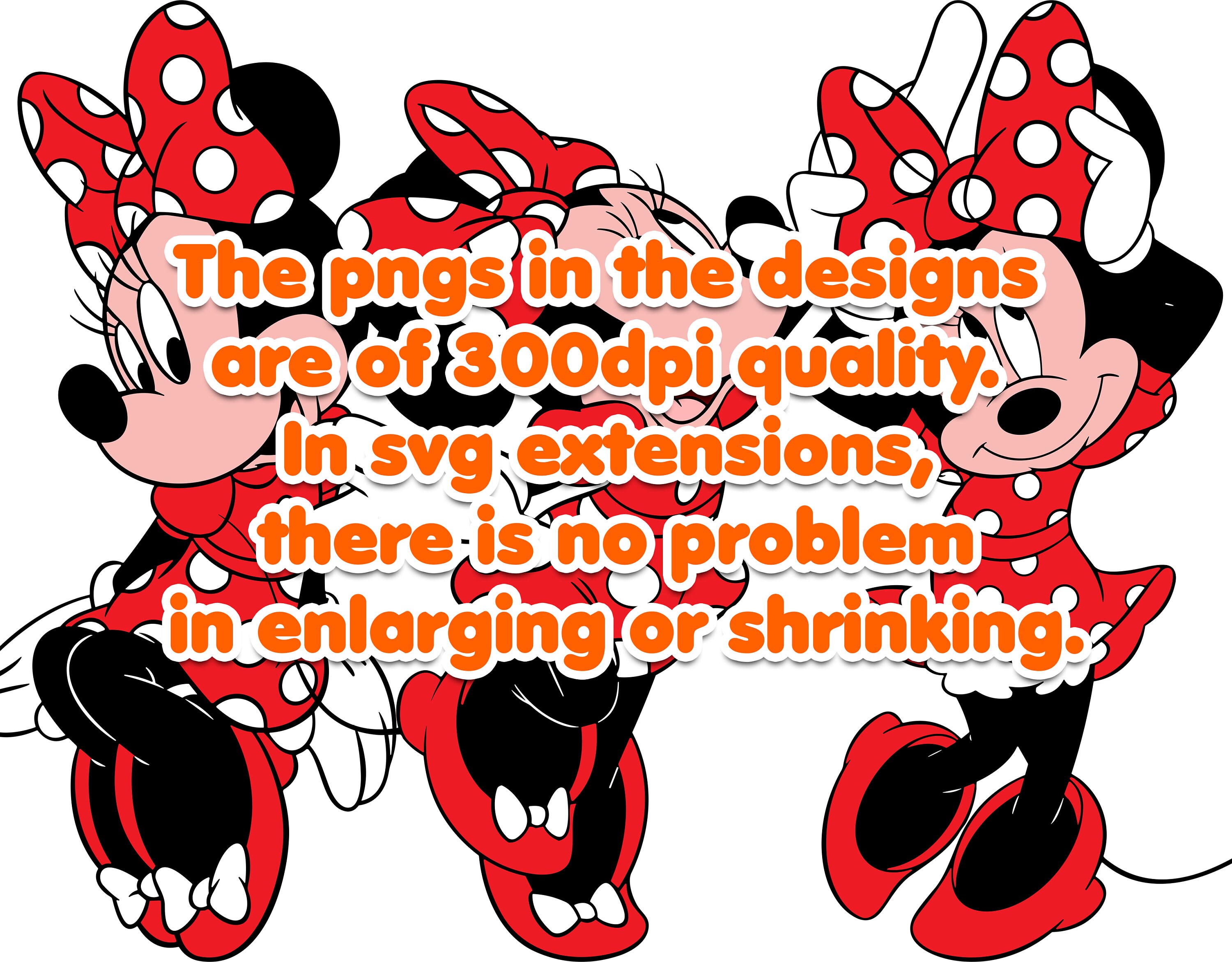 Red Minnie Mouse SVG PNG (digital Download) - Etsy