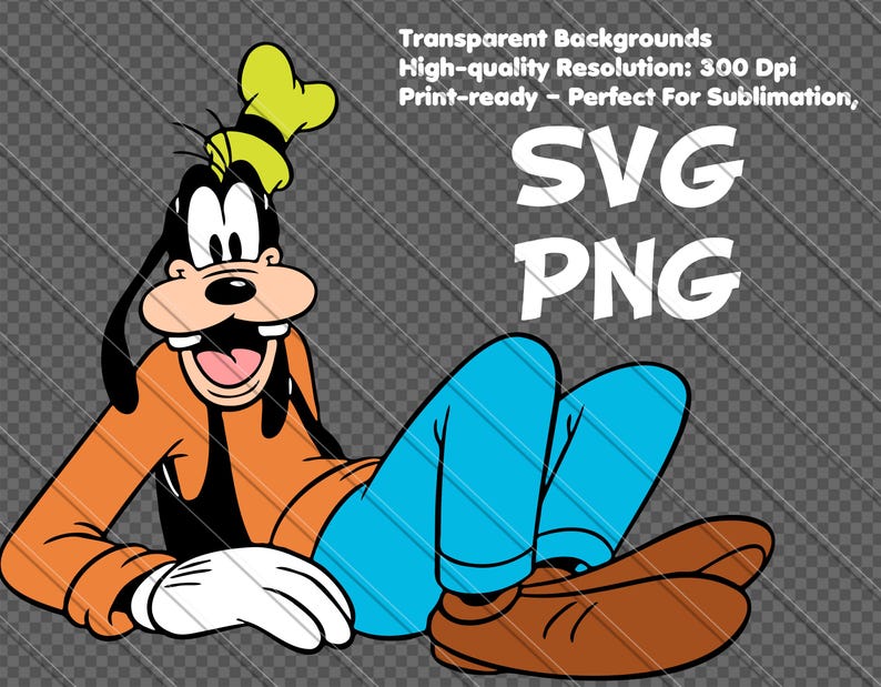 Goofy SVG PNG Bundle | 42 Funny Poses | Disney Cartoon Character ...