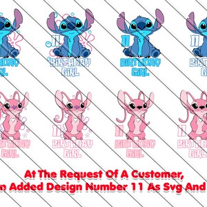 Stitch Birthday Girl Family SVG PNG Bundle (digital Download) - Etsy