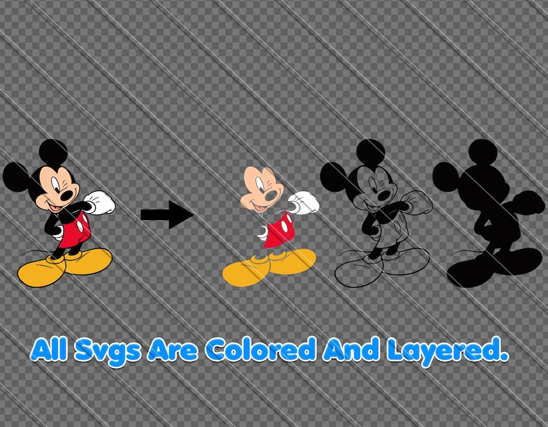 Mickey Mouse Bundle, Svg, Png, Pdf, Dxf, 50 Designs, Digital Mickey ...