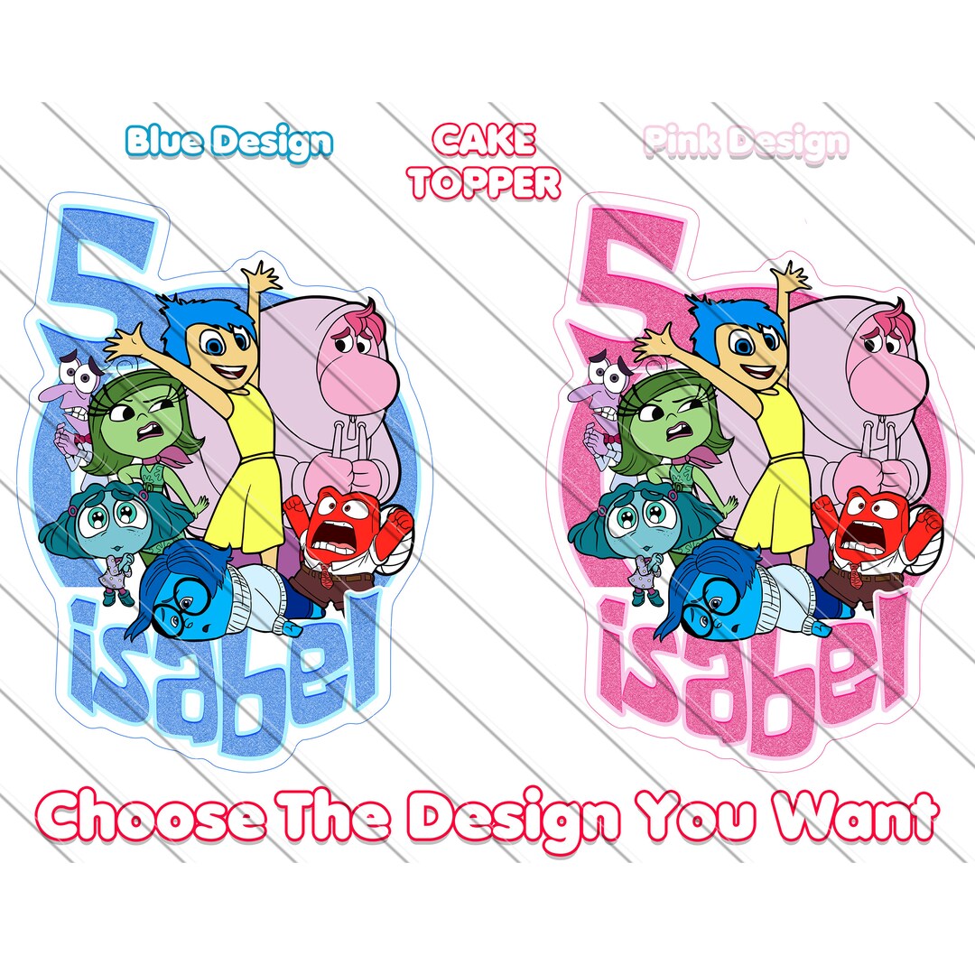 Personalized Inside Out Birthday Cake Topper (digital Download) - Etsy