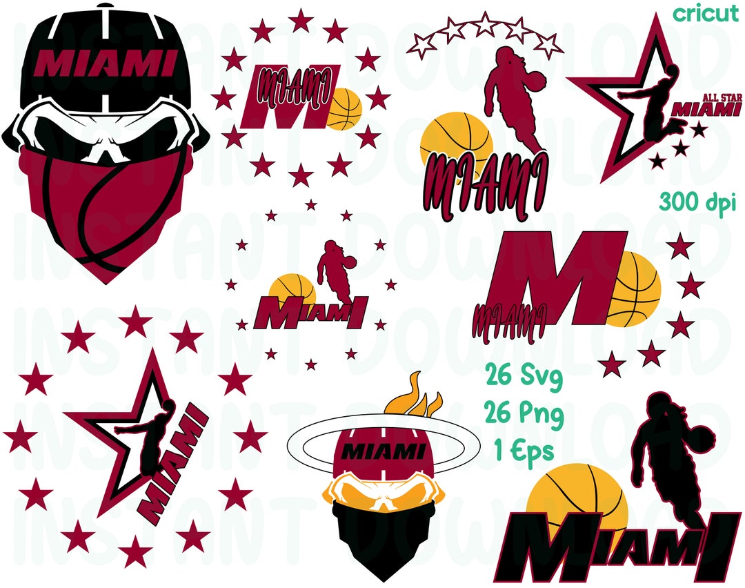 Miami Basketball Svg Basketball Svg Cut File Miami Svg - Etsy