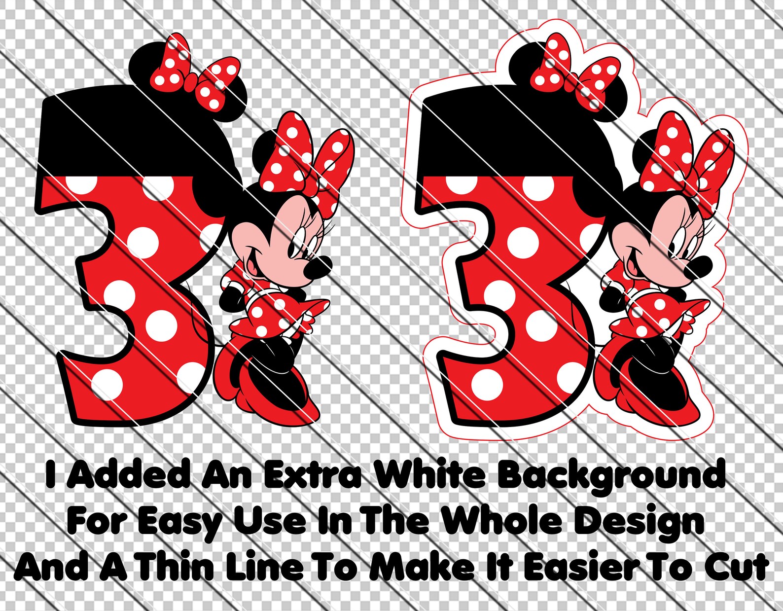 Minnie Mouse Numbers SVG, PNG: Red Birthday Clipart (digital Download ...