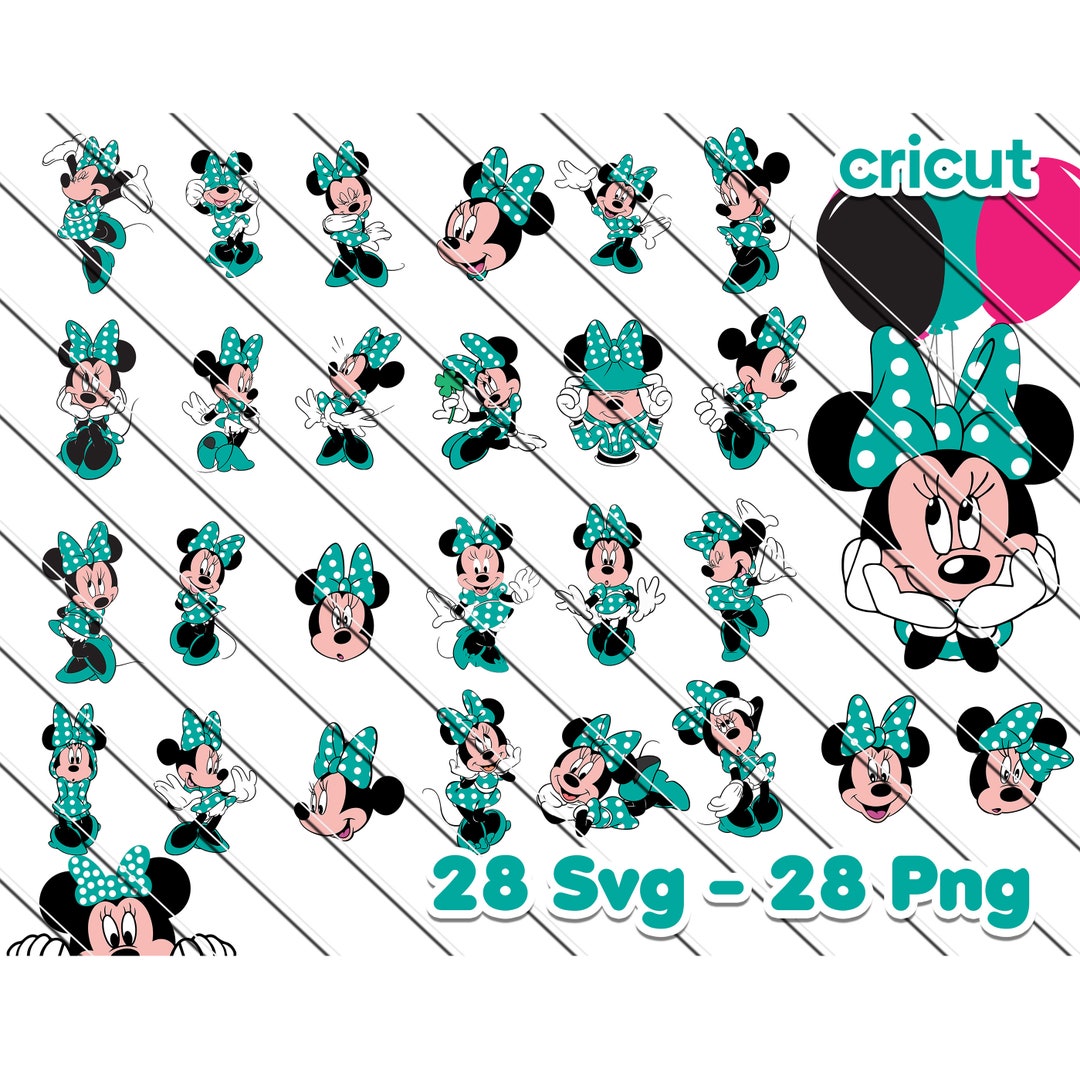 Minnie Mouse Svg, Minnie Mouse Svg for Cricut, Minnie Mouse Png, Green ...