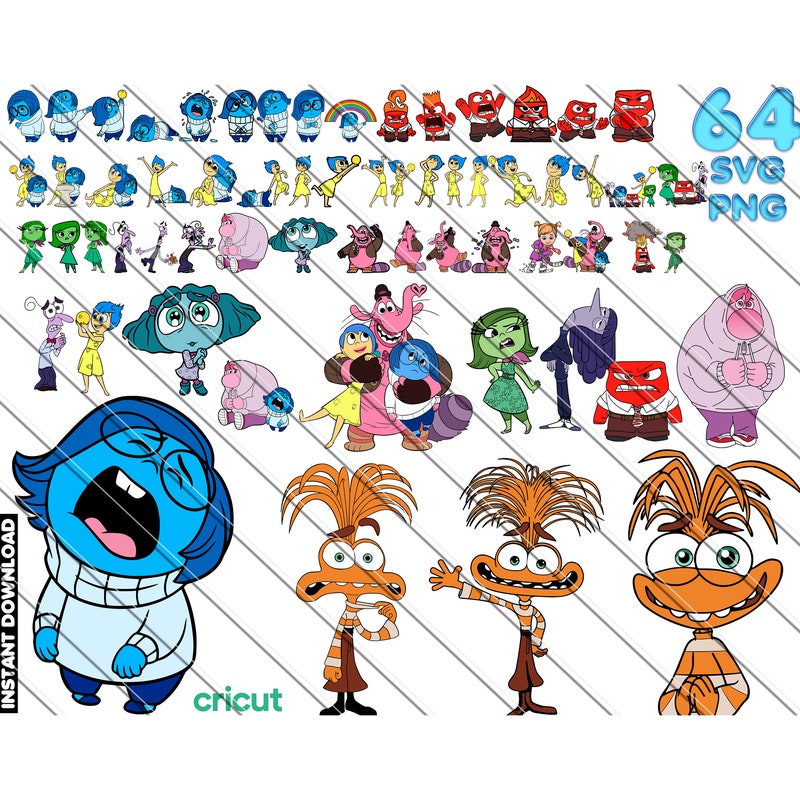 Inside Out Characters Clip Art - Etsy