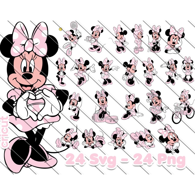 Minnie Mouse Pink Clipart - Etsy