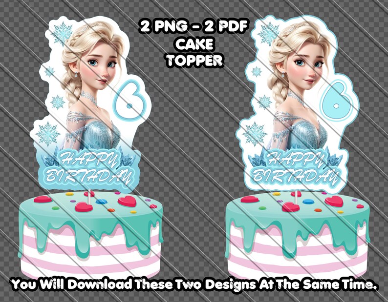 Elsa Cake Topper: Frozen 6th Birthday Party (digital Download) - Etsy ...