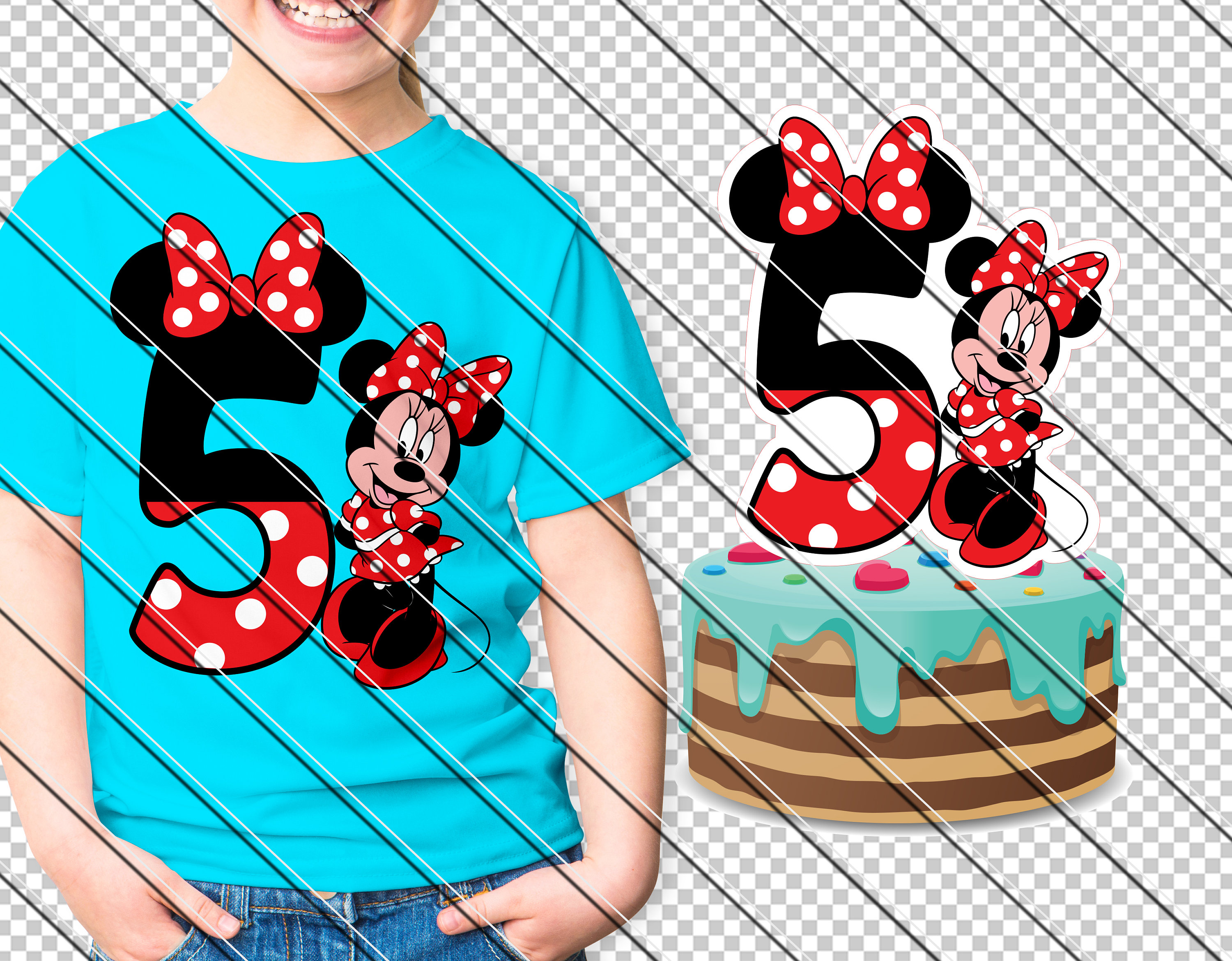 Minnie Mouse Numbers SVG PNG: Red Polka Dot Clipart (digital Download ...