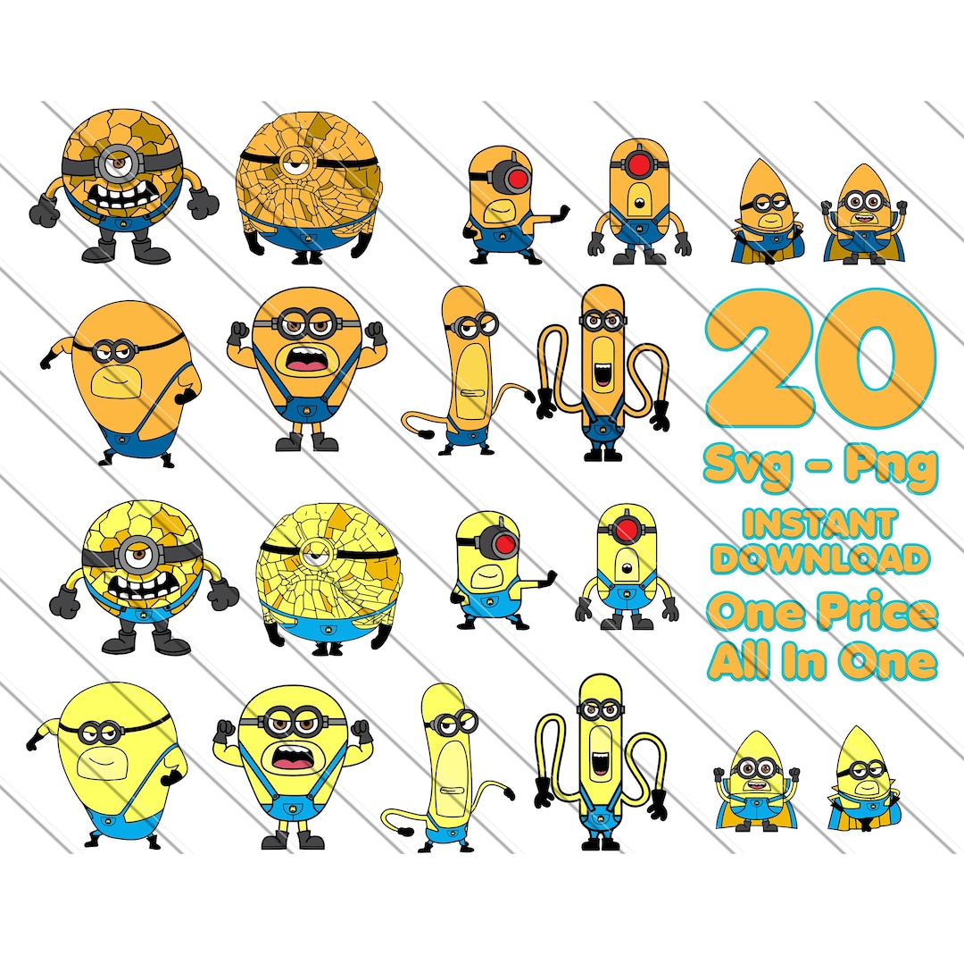 Mega Minions Svg, Mega Minions Bundle, Svg for Cricut, Instant Download ...