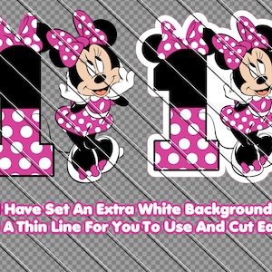 Minnie Mouse 1st Birthday SVG PNG Clipart (digital Download) - Etsy