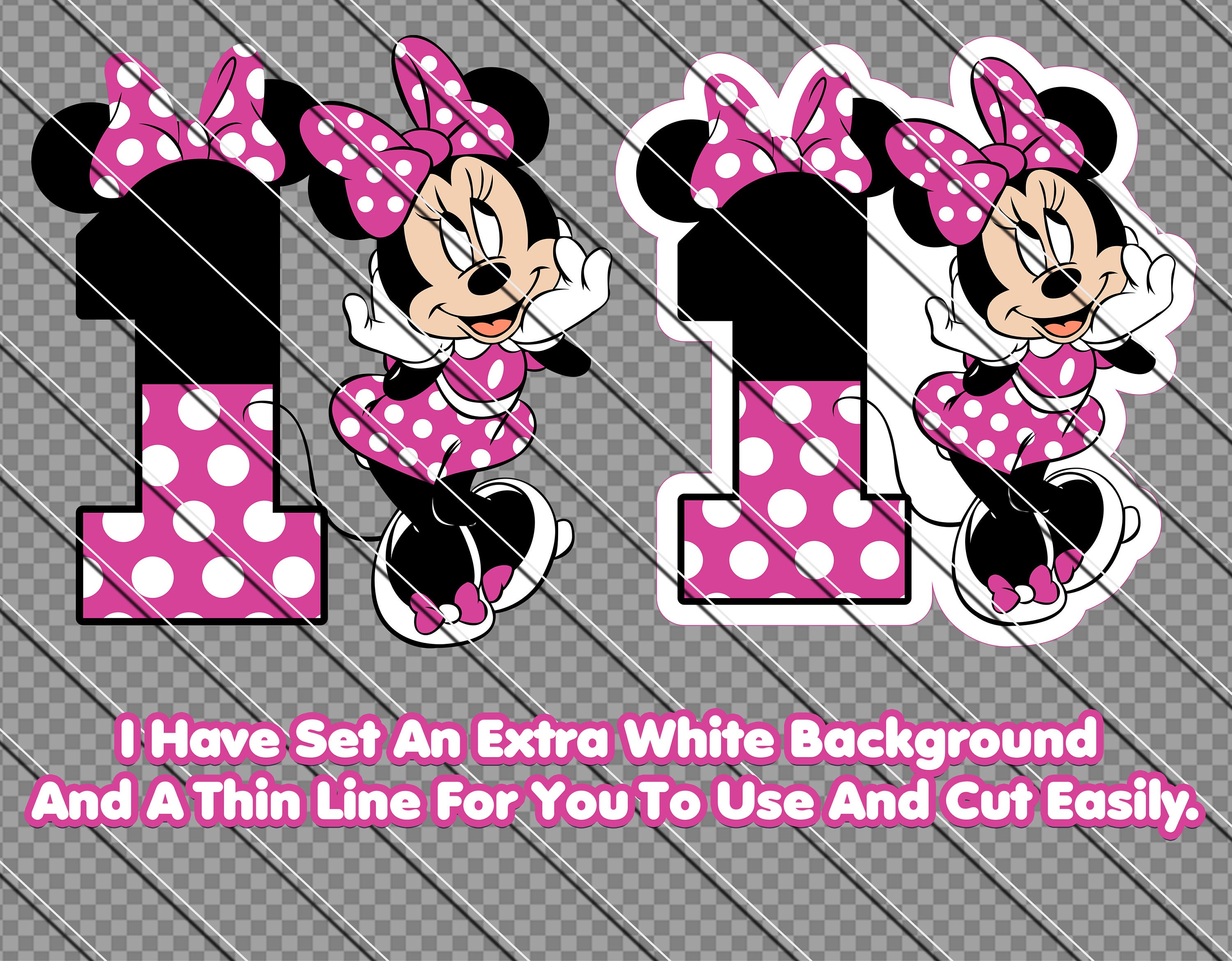 Minnie Mouse 1st Birthday SVG PNG Clipart (digital Download) - Etsy