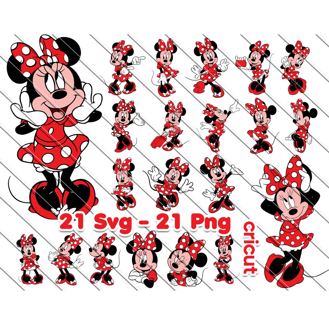Red Minnie Mouse SVG PNG (digital Download) - Etsy