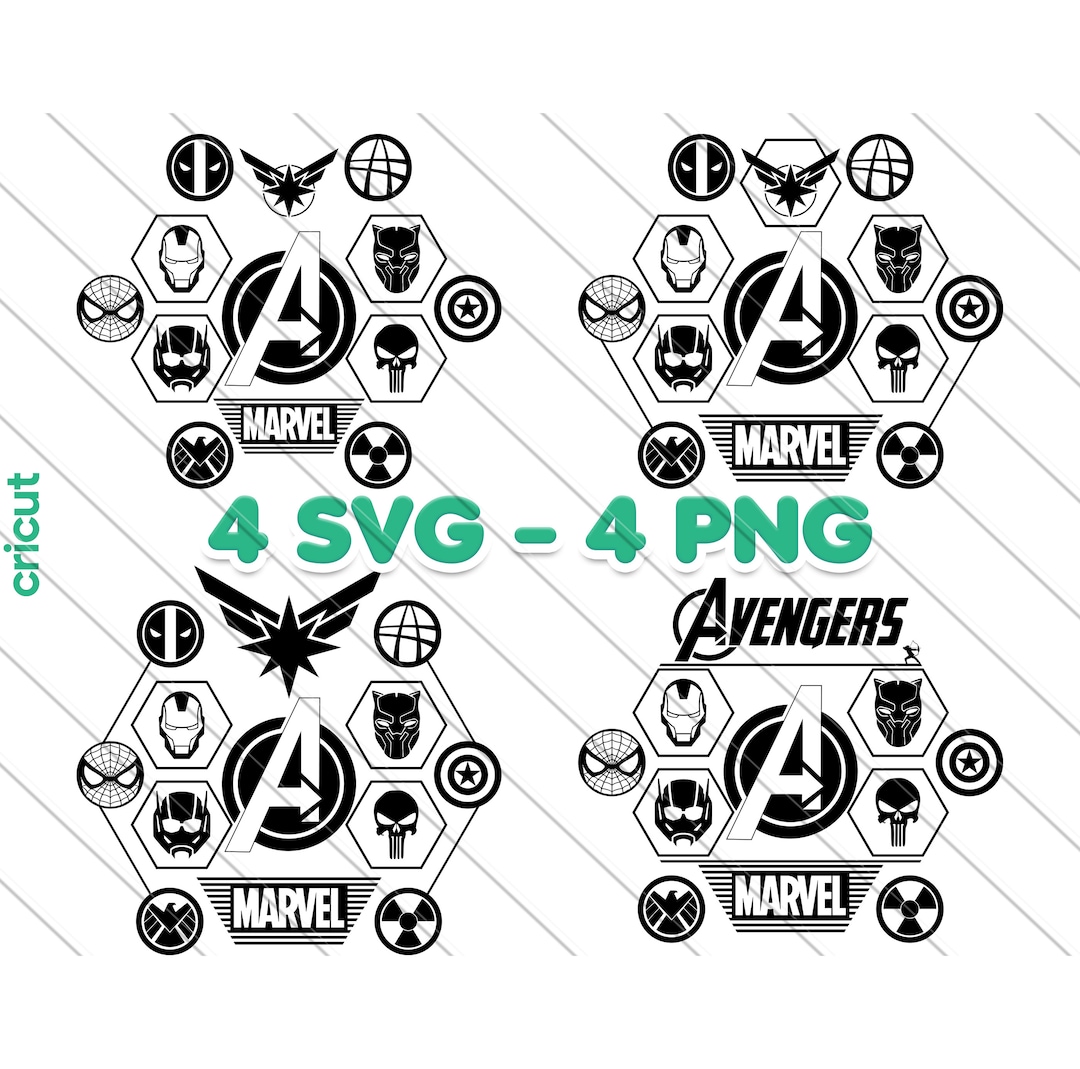 Marvels Svg, Marvel Avengers Svg, Svg for Cricut, Png and Svg, Instant ...