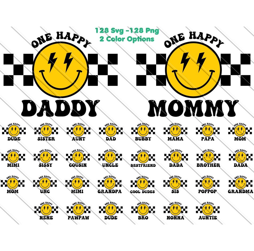 One Happy Dude SVG: Family Birthday PNG Bundle (digital Download) - Etsy