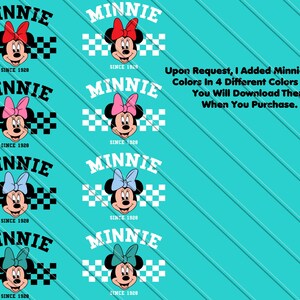 Checkered Mickey Mouse Bundle, Minnie Mouse Svg, Minnie Mouse Svg for ...