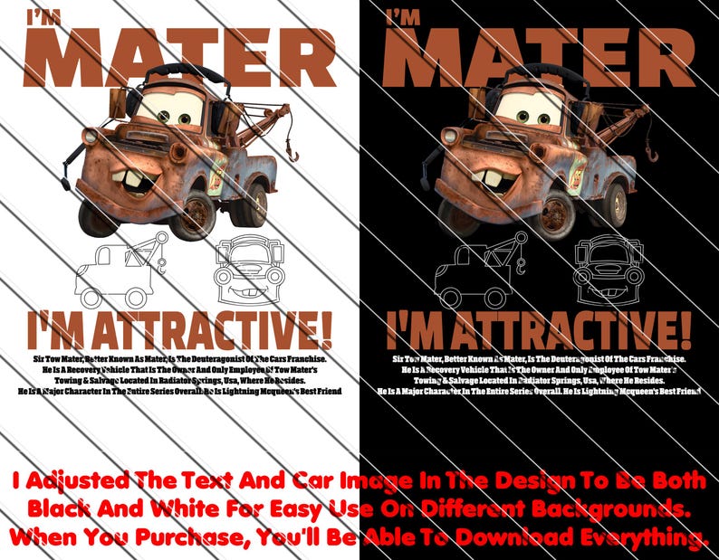 Lightning Mcqueen & Mater Png: High-resolution Car Designs (digital ...