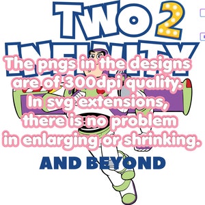 Two Infinity and Beyond Svg, Png, Pdf, Toy Story Svg, Digital Download ...