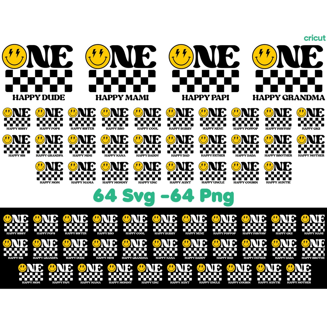 One Happy Dude 1st Birthday SVG PNG Bundle (digital Download) - Etsy