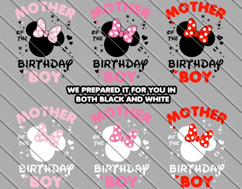 Mickey Mouse Birthday Boy Family SVG PNG Bundle (digital Download) - Etsy