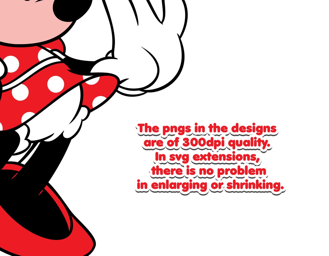 Red Minnie Mouse SVG PNG Clipart (digital Download) - Etsy