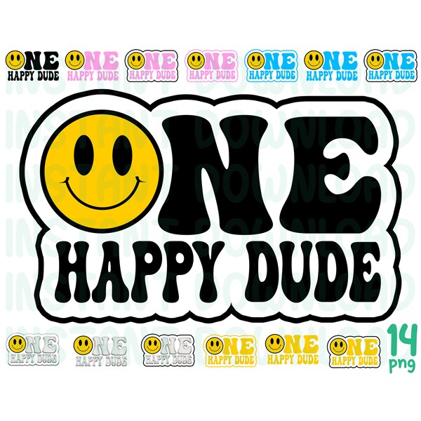 One Happy Dude Clipart - Etsy Singapore