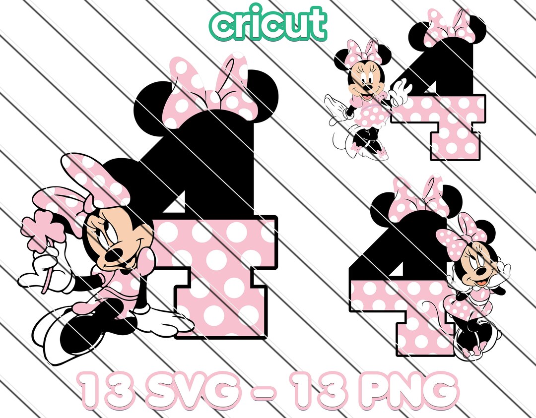 Minnie Mouse 4th Birthday Minnie Mouse Svg Minnie Mouse Svg - Etsy