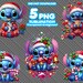 Stitch Christmas PNG, Stitch Bundle, Stitch Png, Transparent Background ...