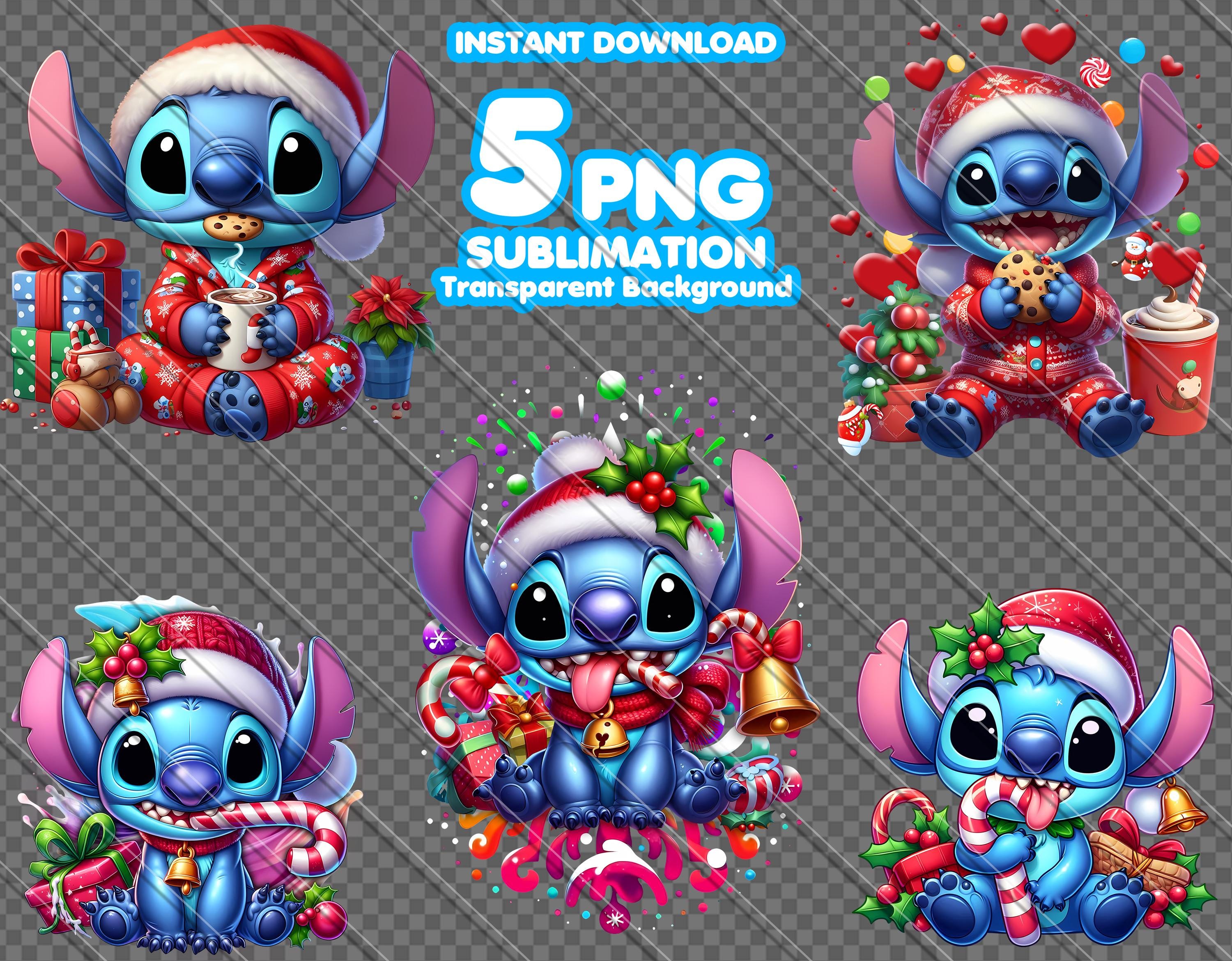 Stitch Christmas PNG Bundle: Transparent Clipart (digital Download) - Etsy