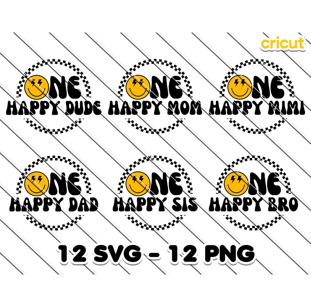 One Happy Dude Svg Bundle, Png Bundle, Matching Family Birthday, 1st ...