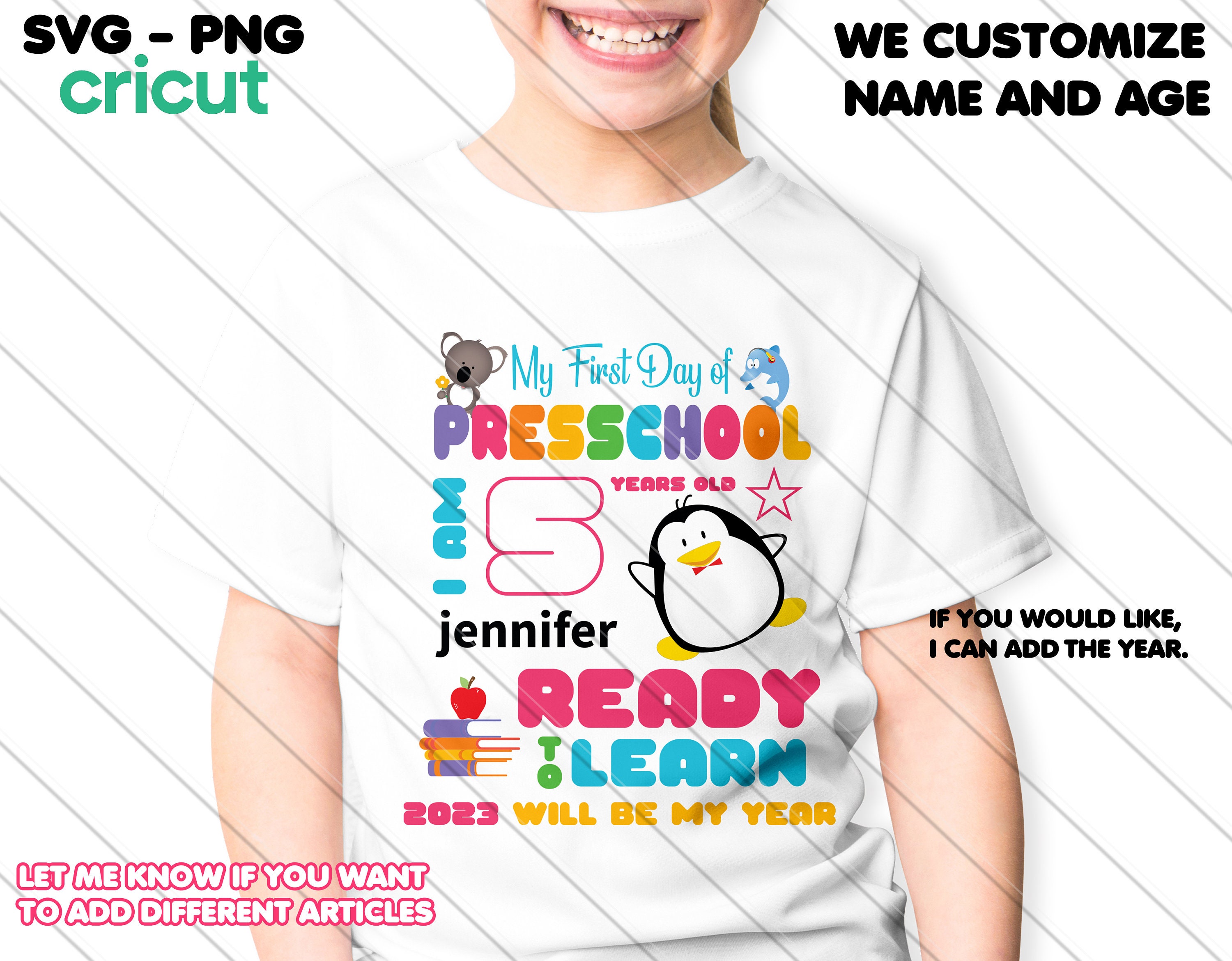 Personalized First Day of Preschool Svg Custom Design Svg - Etsy