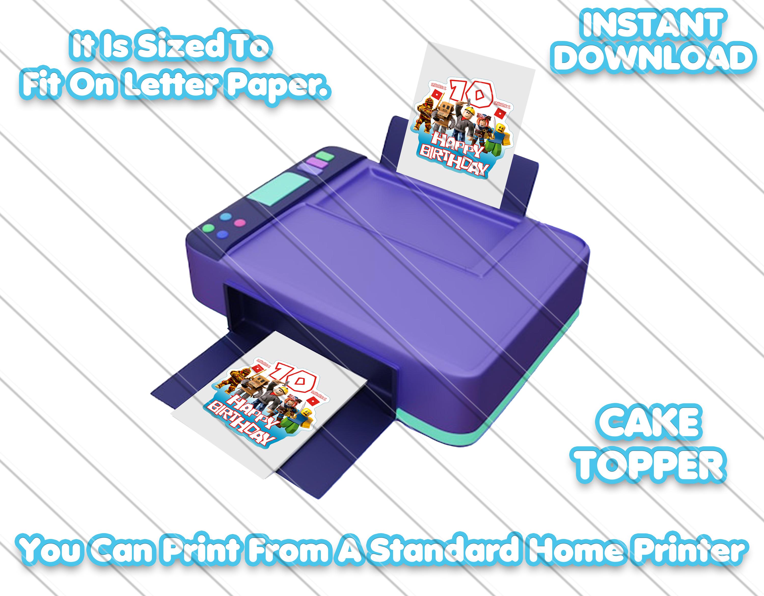 Roblox 10th Birthday PNG: Cake Topper & Shirt Designs (digital Download ...