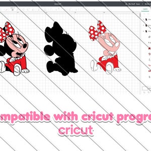 Baby Minnie Mouse SVG Clipart: 48 Designs for Cricut (digital Download ...