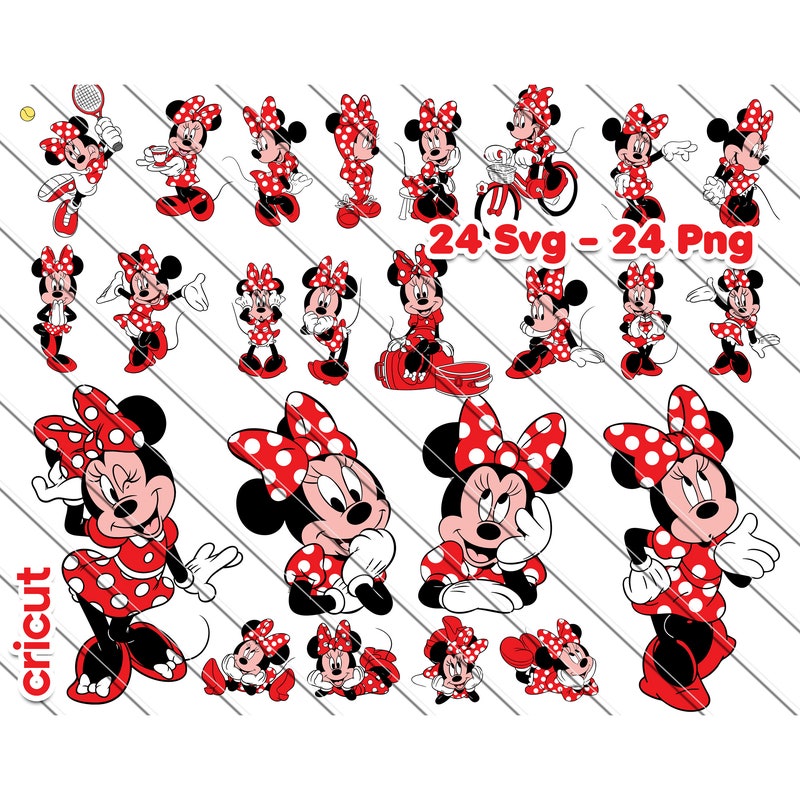 Minnie Mouse Clipart Red Dress - Etsy