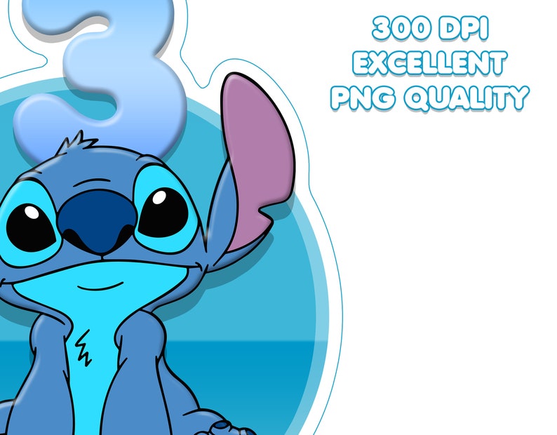 Personalized Stitch Cake Topper, Stitch Birthday Png - Etsy