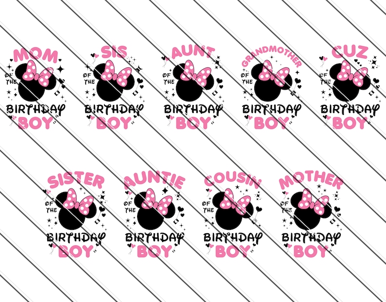 Mickey Mouse Birthday Boy Family SVG PNG Bundle (digital Download) - Etsy