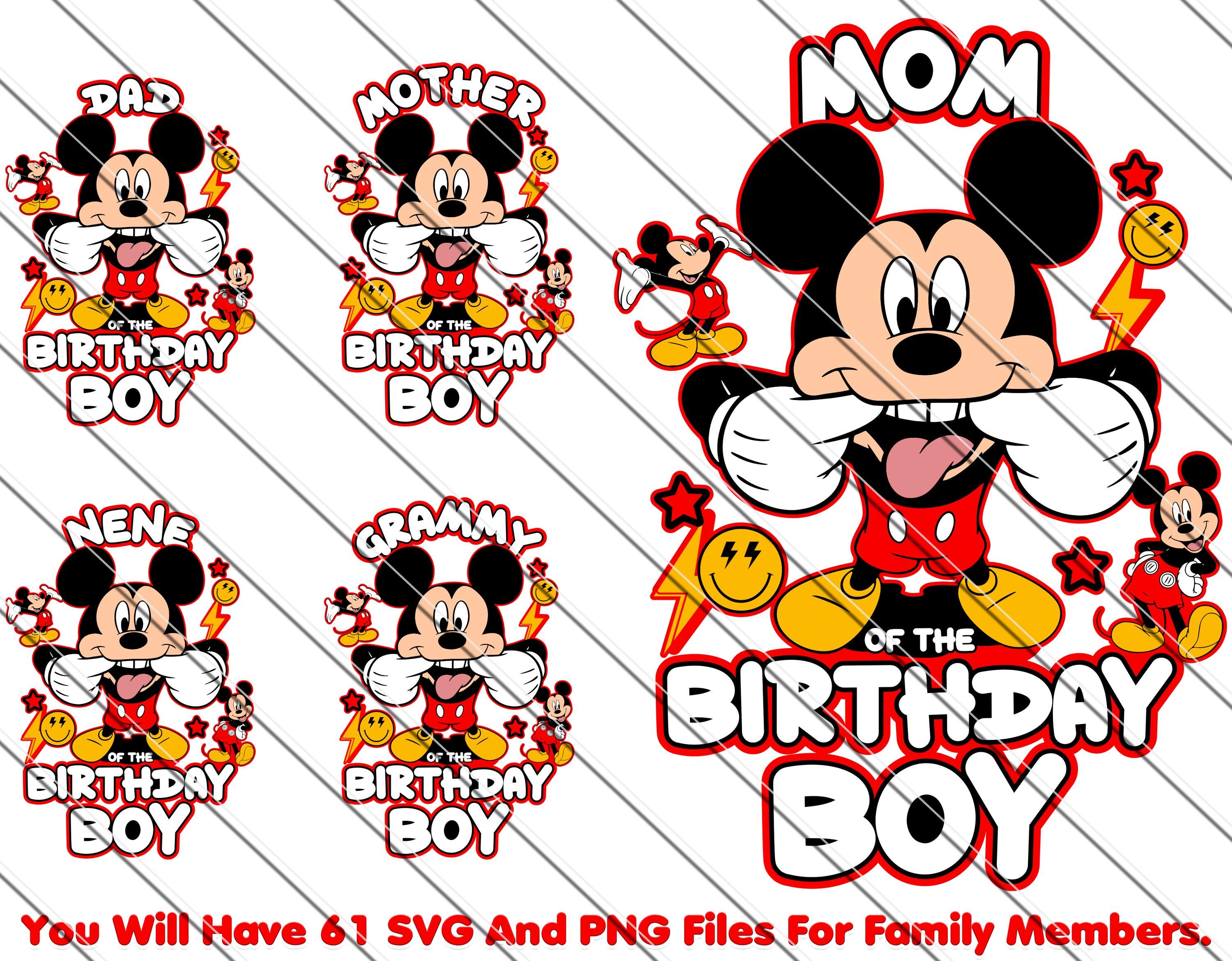 Mickey Birthday Boy Family Svg, Mickey Matching Family, Mickey Mouse ...