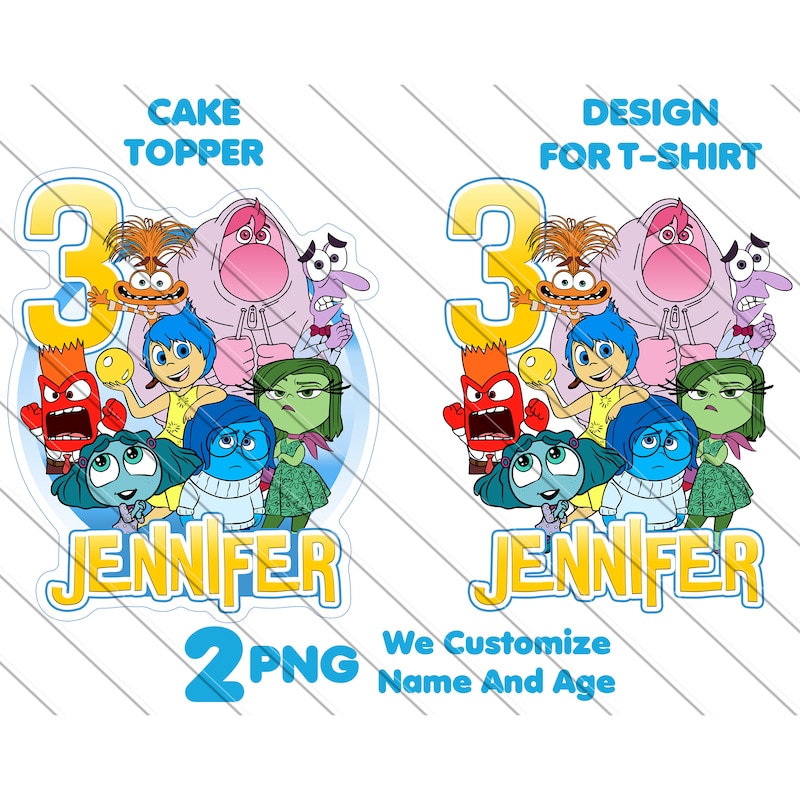 Inside Out 2 Cake Toppers - Etsy
