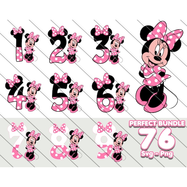 Pink Minnie Mouse Clipart - Etsy