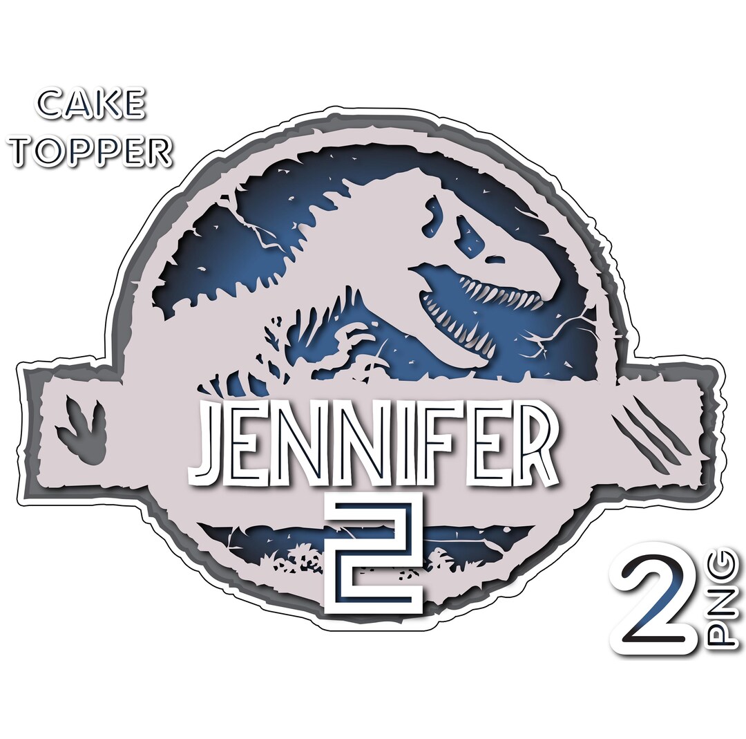 Custom Jurassic World Cake Topper, Personalised Printable Jurassic Park ...