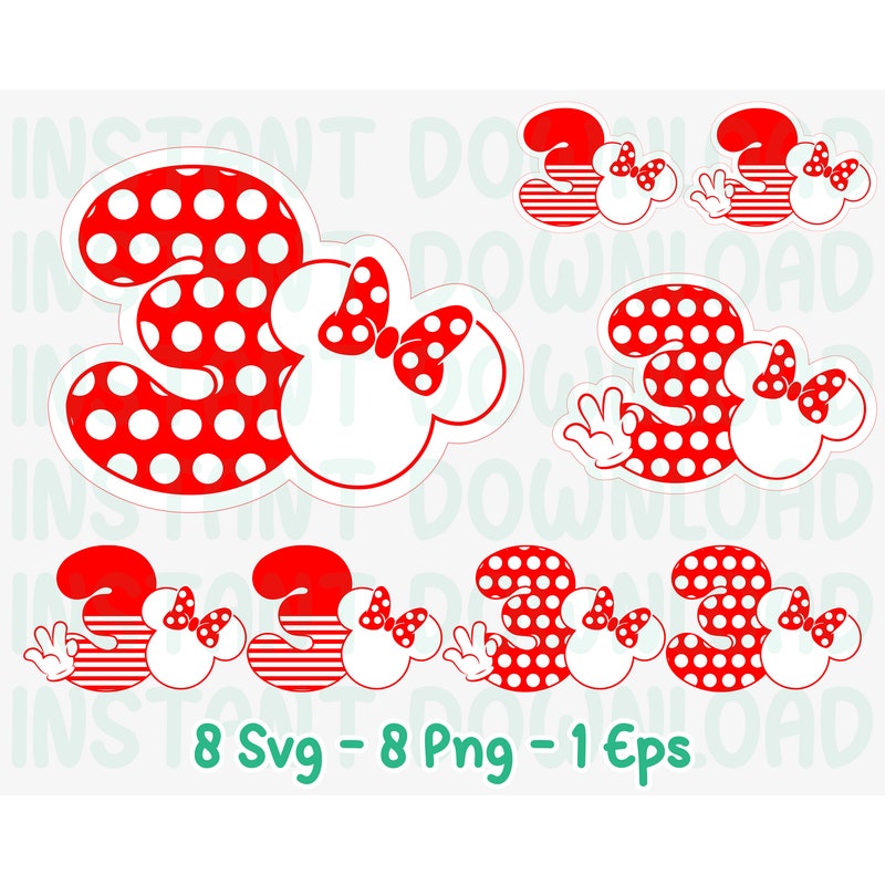 Minnie Mouse Svg Files for Cricut - Etsy