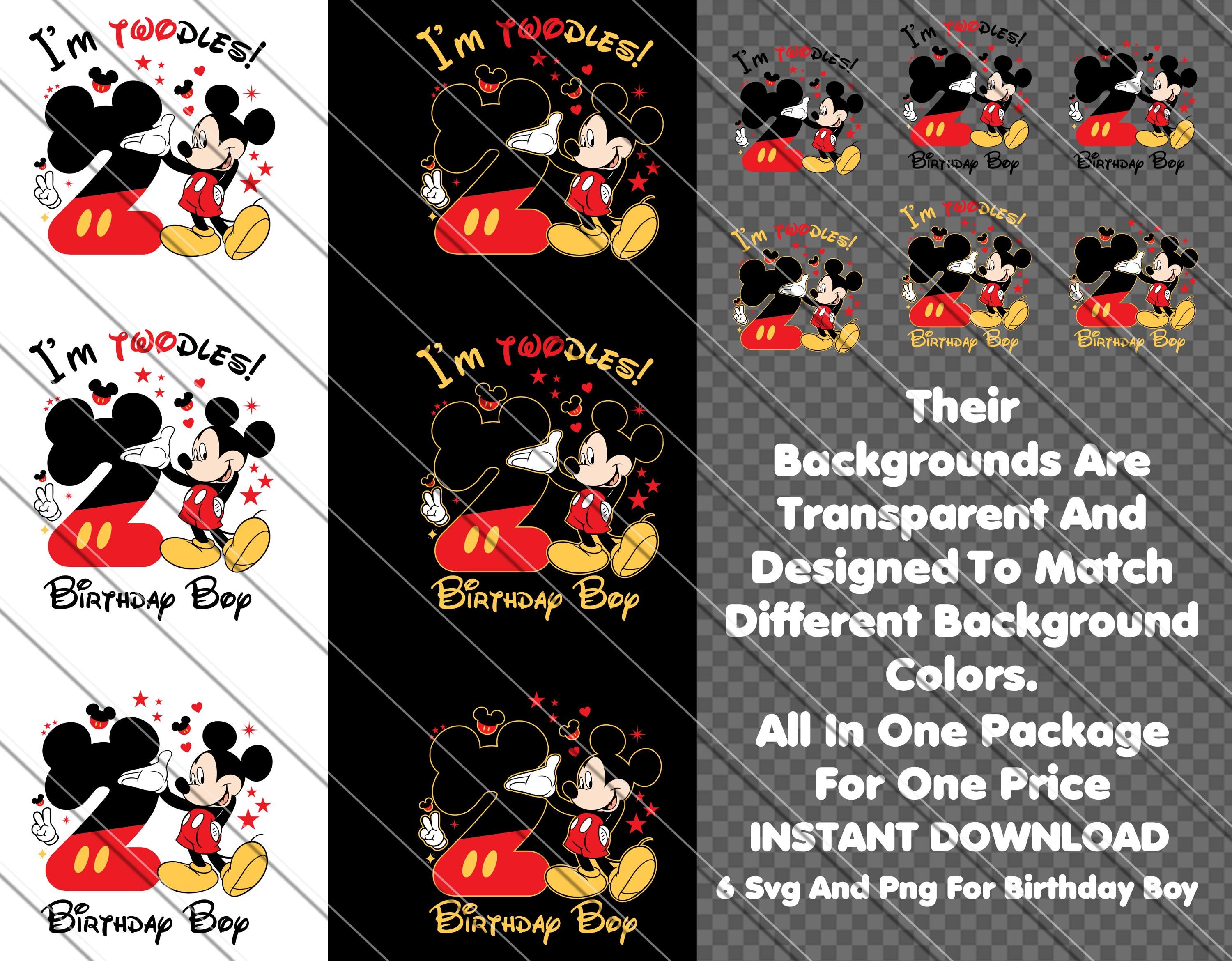 Oh Twodles Mickey Birthday Boy : Family Matching SVG Bundle (digital ...
